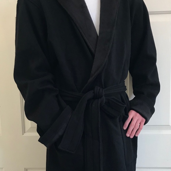 UGG | Jackets & Coats | Ugg Men Brunswick Luxury Robe Hood Black Lxl ...